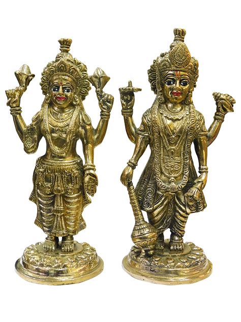 Buy Vishnu Laxmi Statue Vishnu Lakshmi Ji Ki Murti For Home Puja Temple