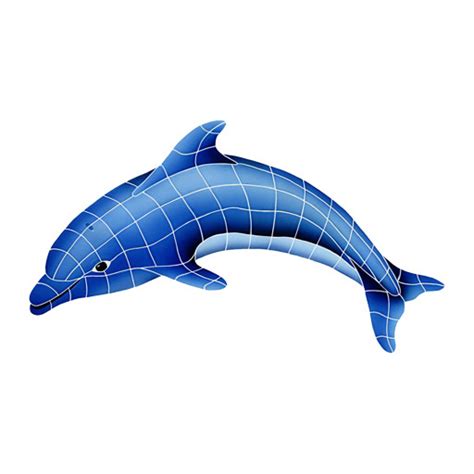Dolphin Left 24 X 40 Dolblulm By Artistry In Mosaics Pools