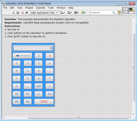 calculator using labview ni community