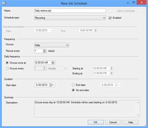 how to automate the process of restoring a sql database solution center