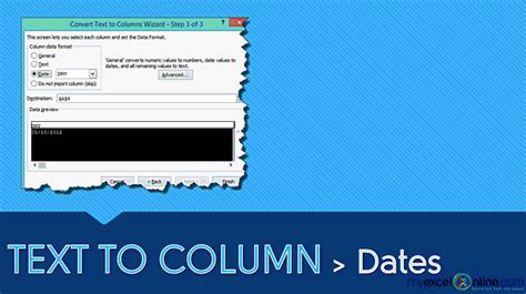 text to columns dates myexcelonline
