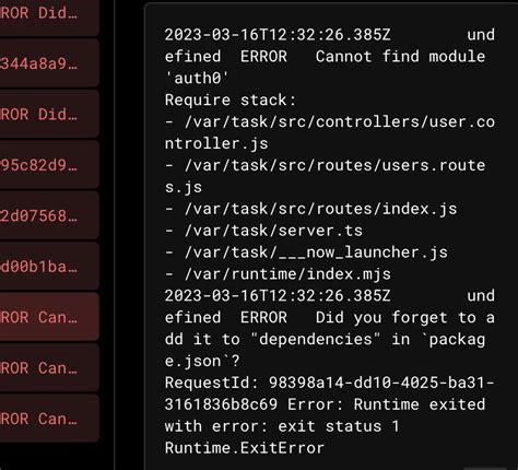 vercel deployment of auth0 nodejs express backend not working anymore