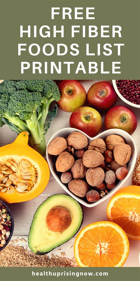 Know Your High Fiber Foods Printable List Artofit