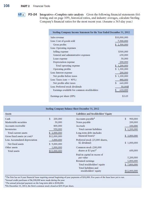 solved 108 part 2 financial tools lg 6 p3 24 integrative