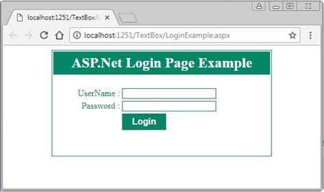 create simple login page in asp net c