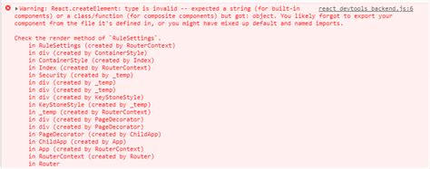 javascript warning react createelement type is invalid — expected a