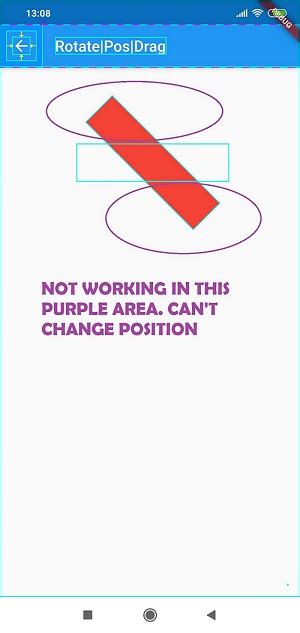 flutter after rotate widget gesturedetector not working on stack