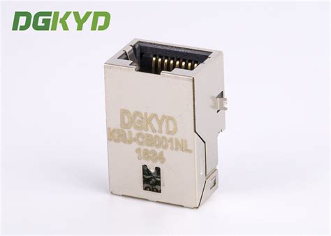 Pcb Mount Shielded Low Profile Single Port Rj45 Ethernet Connector