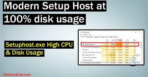 modern setup host high cpu usage solution setuphost exe disk