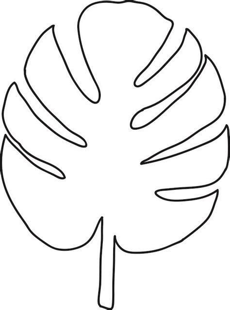 Tropical Leaves Coloring Pages