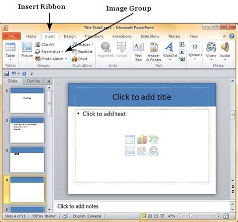 powerpoint inserting a screenshot in powerpoint tutorial desk