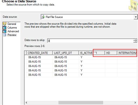sql server import csv file 1 st row is also added as s column name