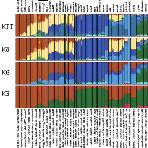 Population Structure Analysis And Inferred Ancestry Components For 93