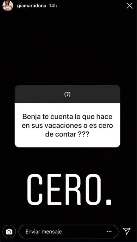 Qué Dijo Gianinna Maradona Sobre Las Vacaciones De Su Hijo Benjamín Con
