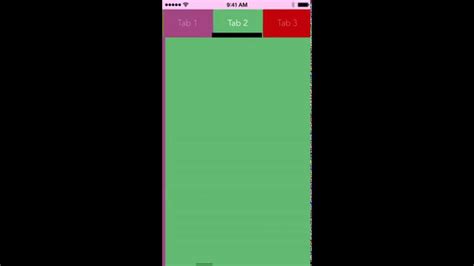 ios scrollable tab like as android youtube