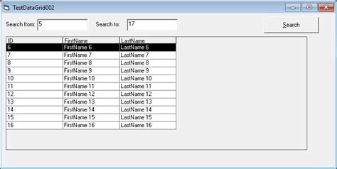 selecting a record in a datagrid vbforums