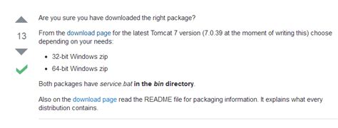 use service bat install tomcat service under windows