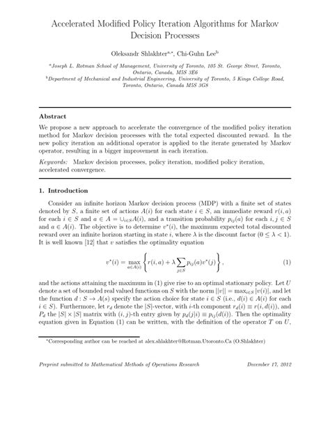 pdf accelerated modified policy iteration algorithms for markov