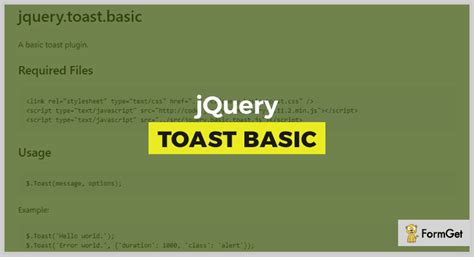 5 free toast notification jquery plugins 2022 formget