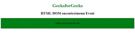 html dom oncontextmenu event geeksforgeeks