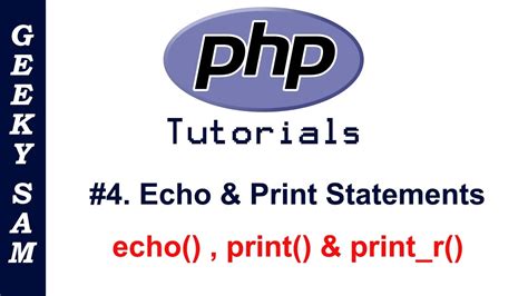 php 5 tutorials for beginners 4 php 5 echo and print statements