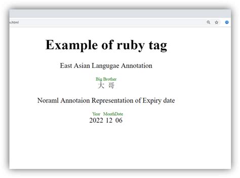 html ruby tag javatpoint
