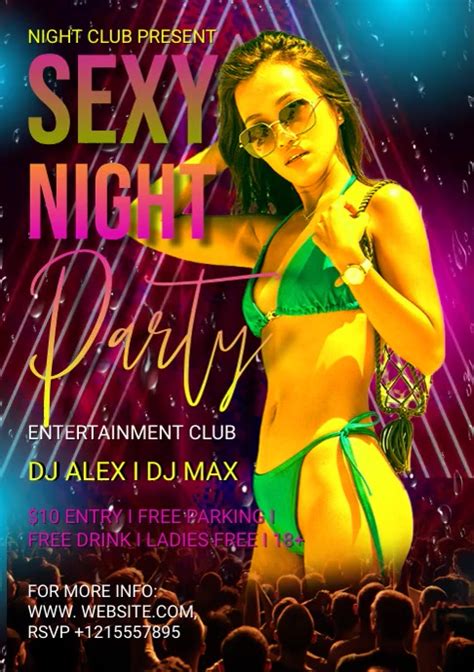 Dj Night Club Sexy Party Flyer Template Postermywall