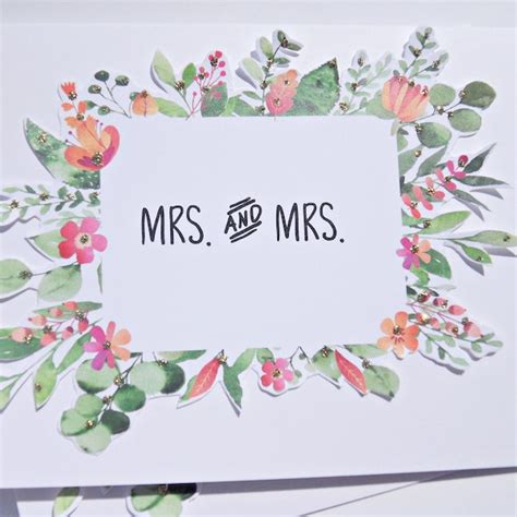 Lesbian Wedding Card Etsy