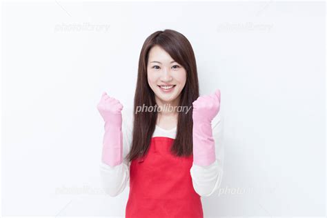 ゴム手袋をした女性 写真素材 [ 2268929 ] フォトライブラリー Photolibrary
