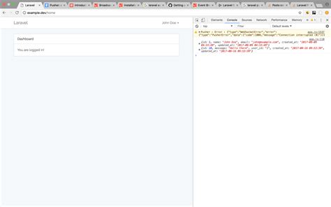 laravel 5 4 pusher laravel echo cannot access private