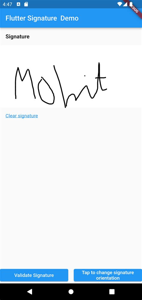 digital signature in flutter mobikul