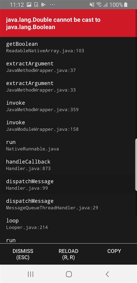 android react native how to fix java lang double cannot be cast to