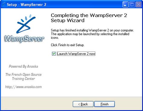 windows apache mysql and php wamp server