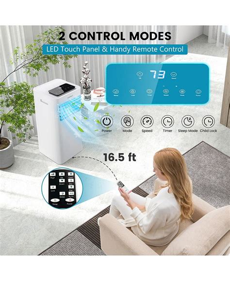 Costway 8000 Btu Portable Air Conditioner 3 In 1 Ac Unit With Cool Fan