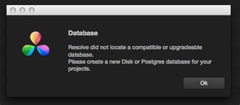 fixing missing database errors in davinci resolve blog