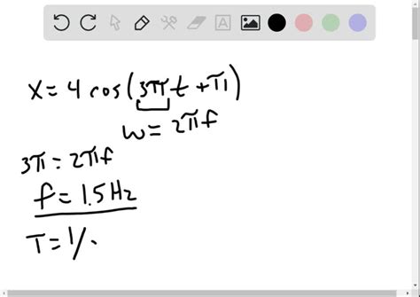 Solved The Position Of A Particle Is Given By The Expression X 4 00 Cos