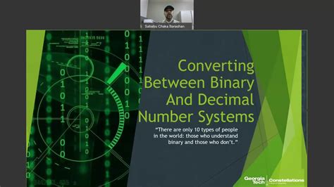 converting binary numbers to decimal numbers an instructional video