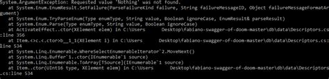 [solved] system argumentexception requested value nothing was not