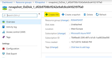 azure portal playing with disk snapshot apostolidis cloud corner