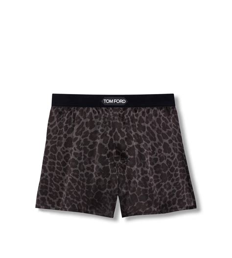 Reflective Leopard Silk Boxers