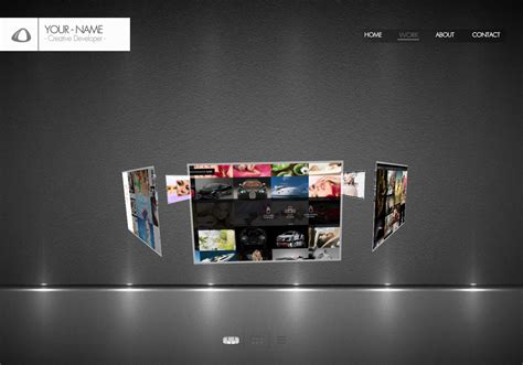 free 3d html5 website portfolio template css winner