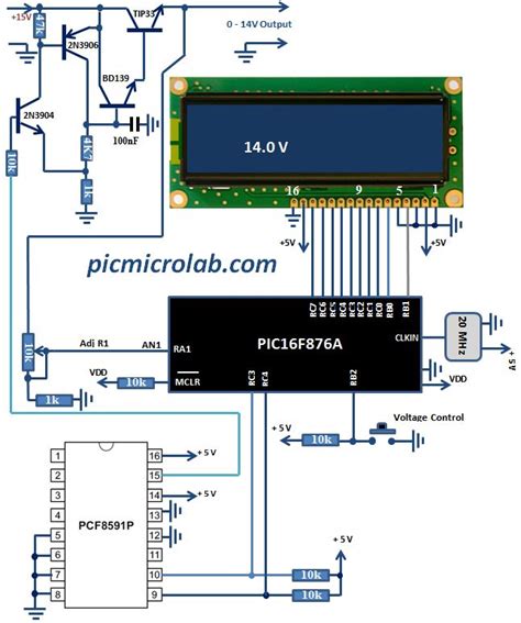 digital power supply 0 14 volt microcontroller based