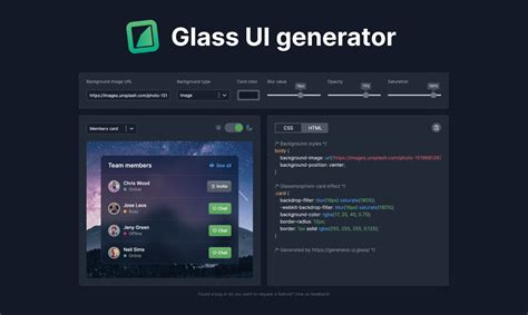 glass ui generator css generator for glassmorphism product hunt