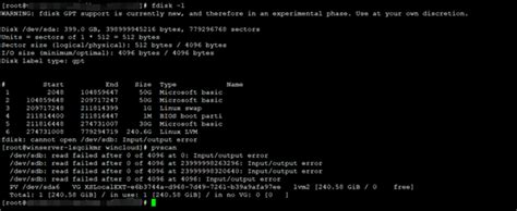 fdisk查看外挂存储报错：cannot open dev sdb input output error 代码先锋网