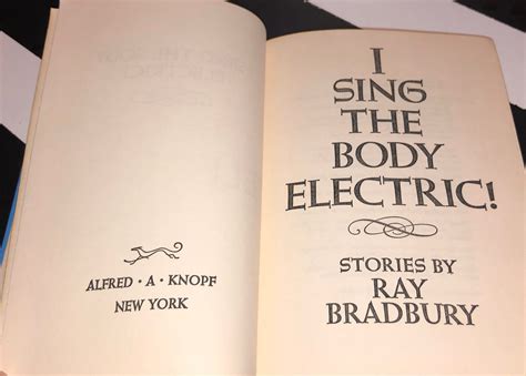 I Sing The Body Electric Stories By Ray Bradbury 1969 Hardcover Book
