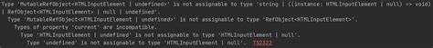 type mutablerefobject is not assignable to type string instance