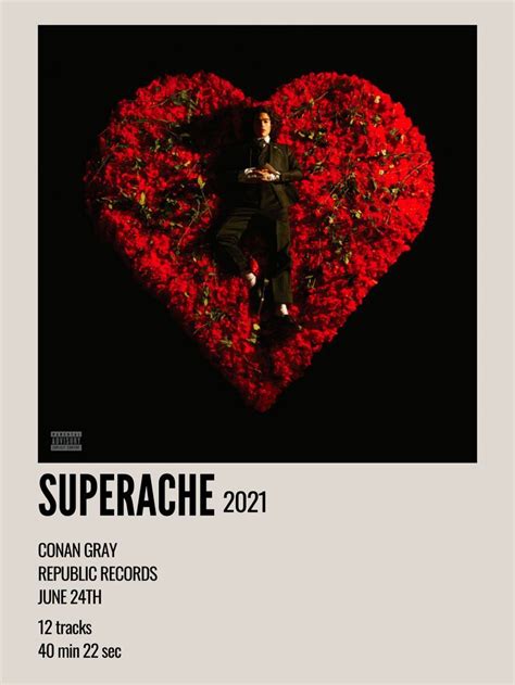 Superache Conan Gray Conan Gray Conan Gray Aesthetic Gray Album Covers