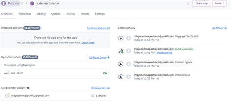 how to deploy a webapp to heroku node js react js and