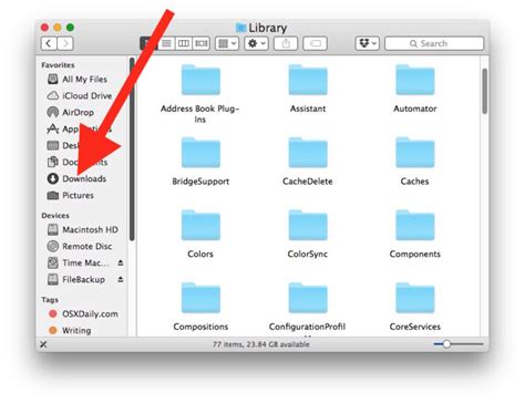 accessing the downloads folder on mac and finding downloaded files